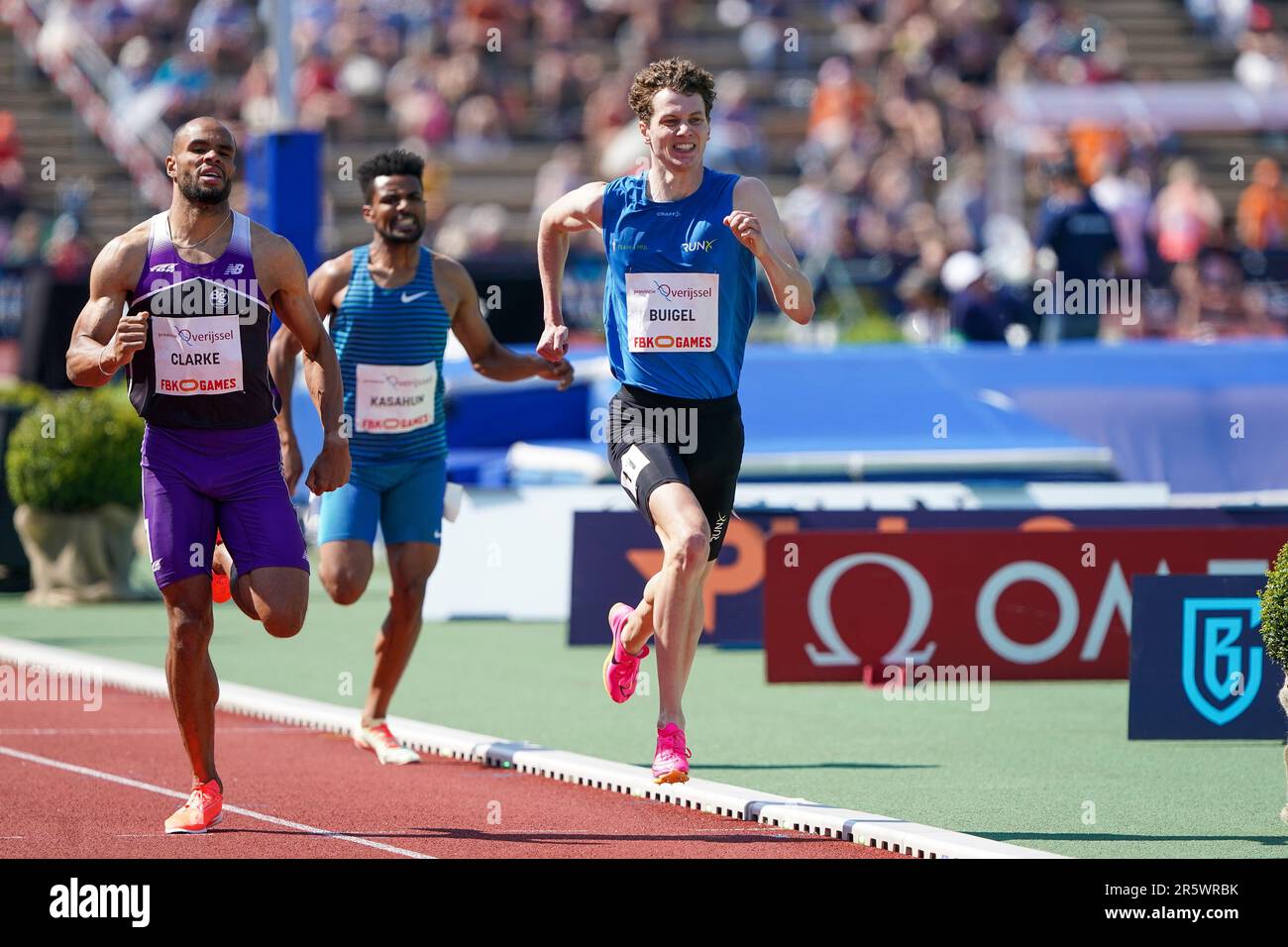 HENGELO, NETHERLANDS - JUNE 4: Ryan Clark, Bram Buigel during the FBK ...
