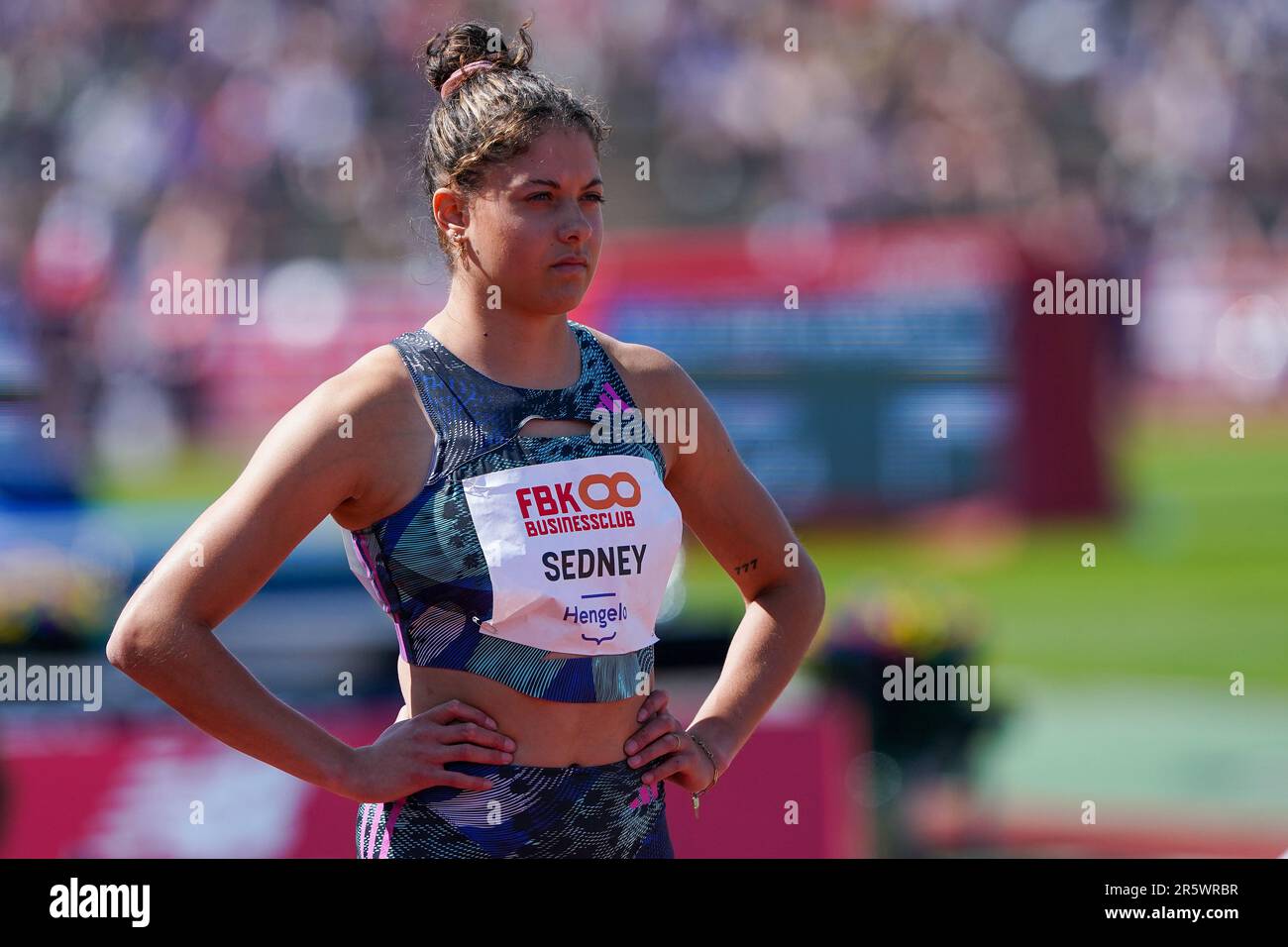 HENGELO, NETHERLANDS - JUNE 4: Zoe Sedney of The Netherlands during the ...