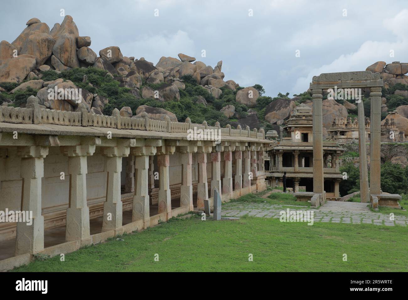 Wide view of the Hidembeswara renowned temple located on top of a hill ...