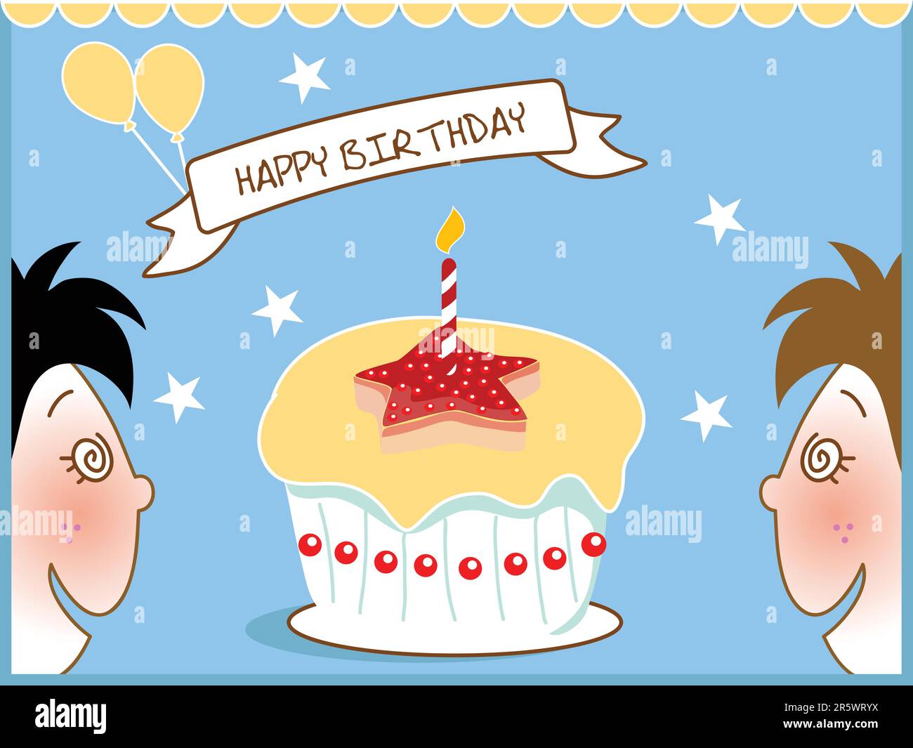 Blue ribbon over background Stock Vector Images - Alamy