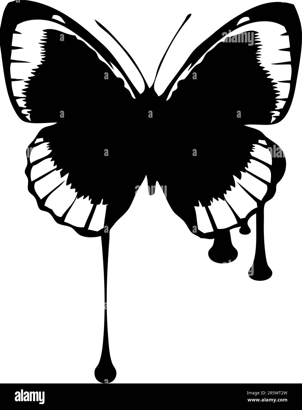 An Illustration of a Dripping Butterfly (vector Stock Vector Image ...