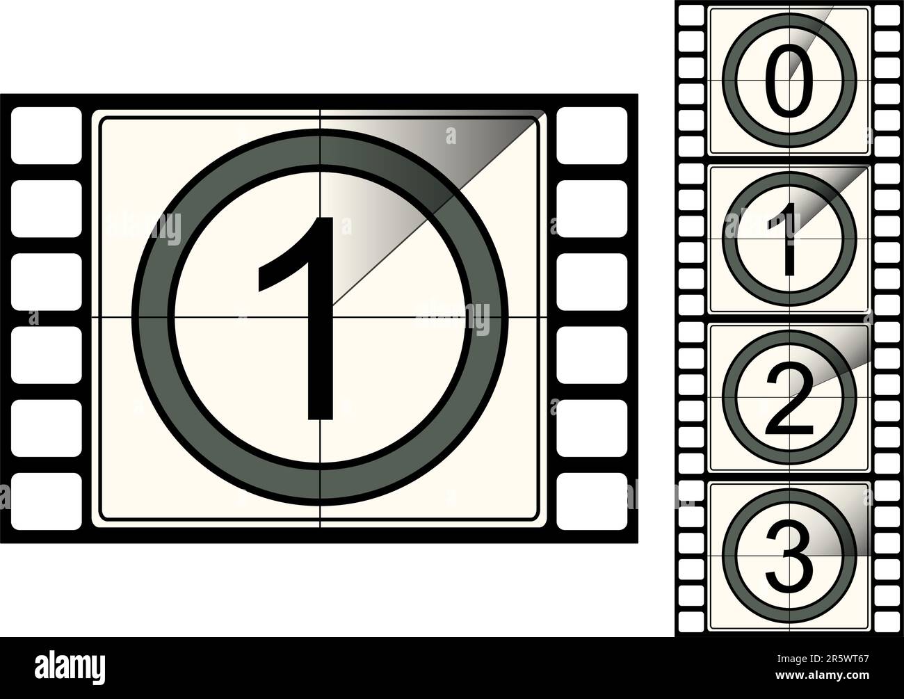 Film countdown sequence hi-res stock photography and images - Alamy