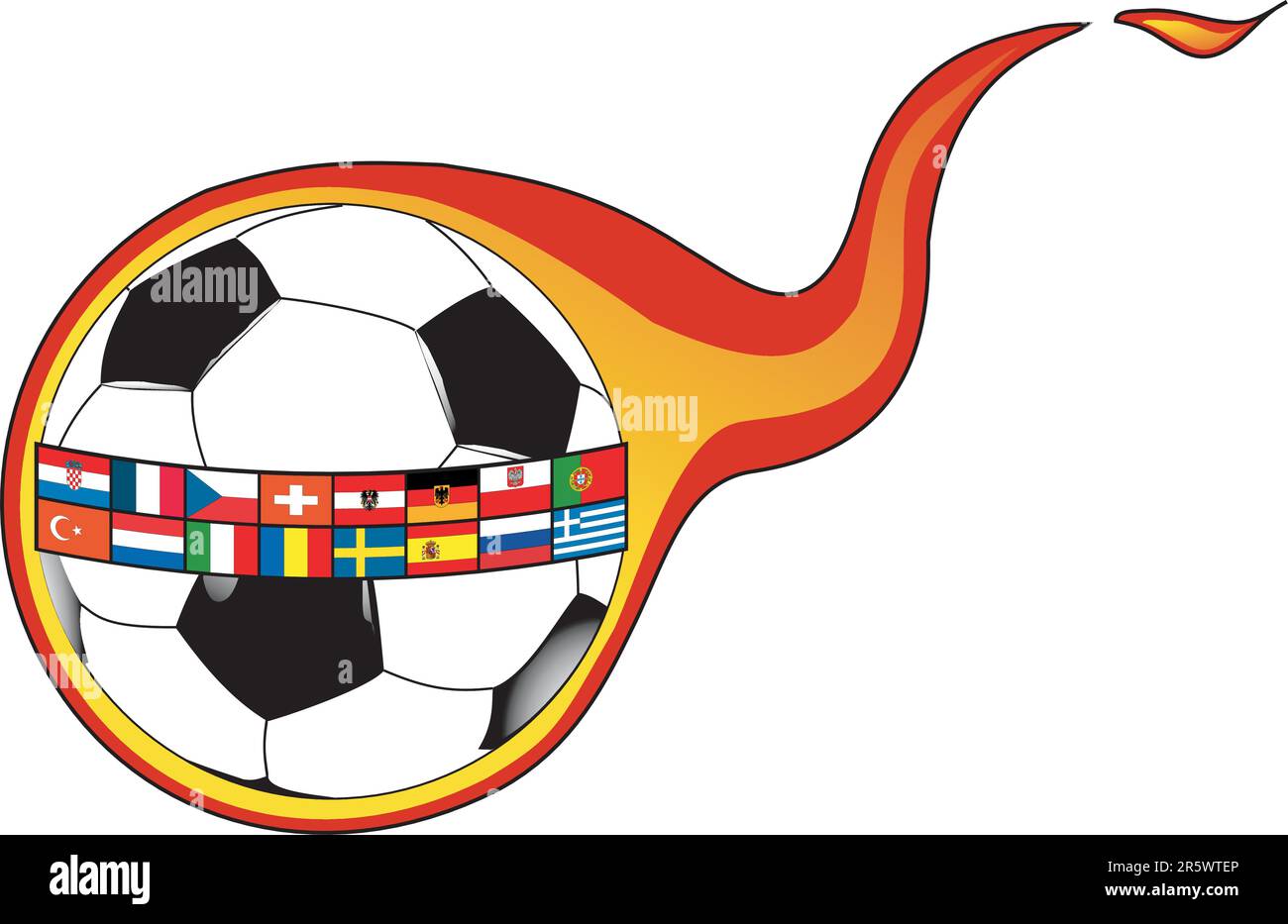 European soccer championship Illustration Vector Stock Vector Image ...