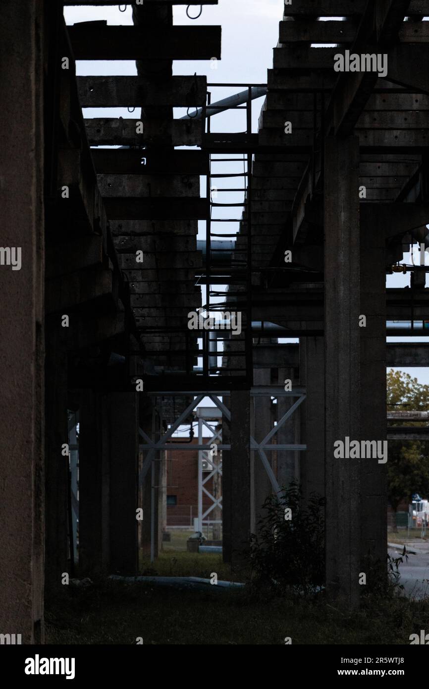 A high-rise building with a modern architectural design, featuring an ...