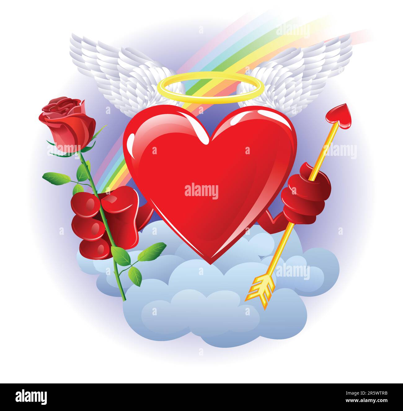 Rainbow heart cloud love hi-res stock photography and images - Alamy