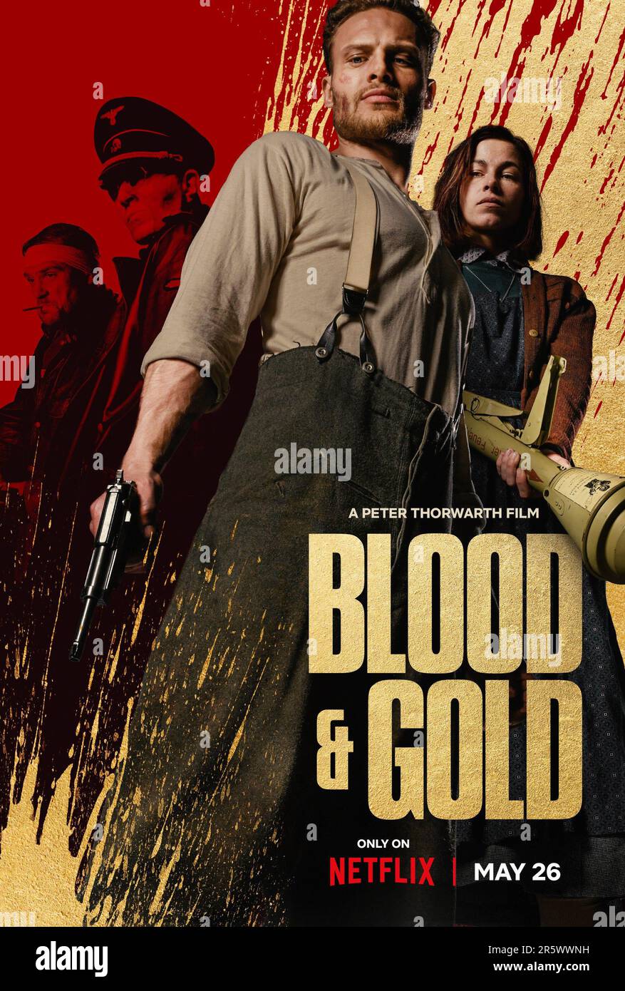 BLOOD & GOLD, (aka BLOOD AND GOLD), US poster, from left: Florian ...