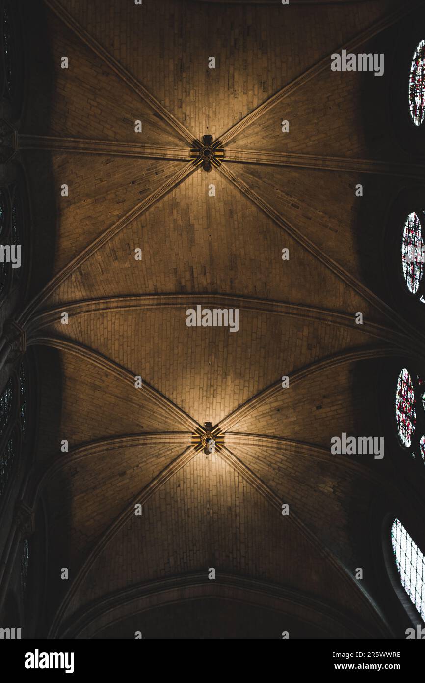 Beautiful, ornate cathedral interior with a stunning vaulted ceiling ...