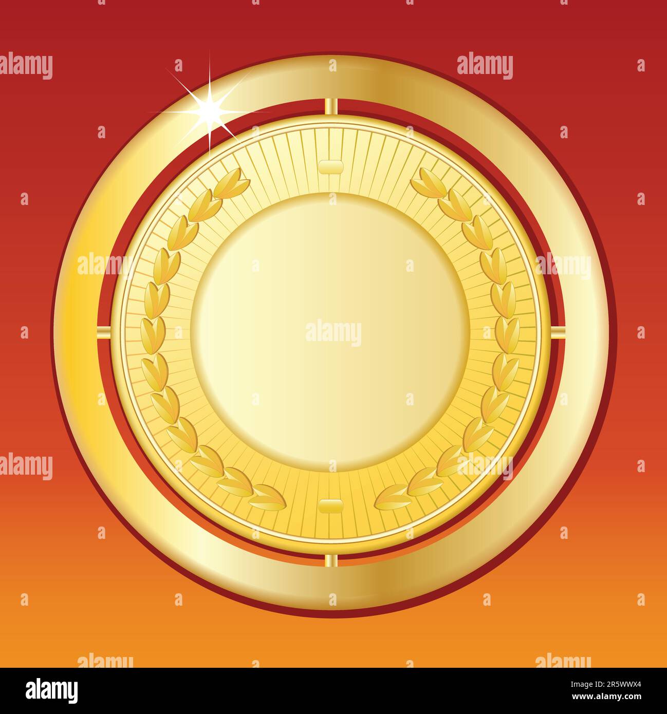 Vector illustration of gold medallion Stock Vector Image & Art - Alamy