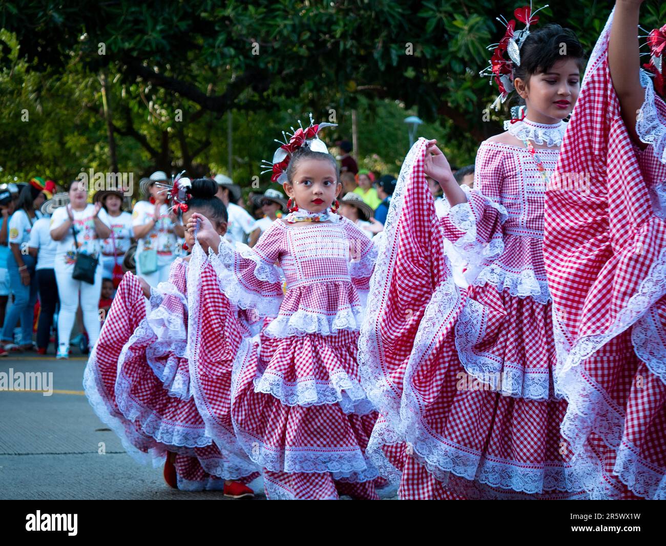 Barranquilla, Colombia – February 21, 2023: Colombian Girls Cumbiamba ...