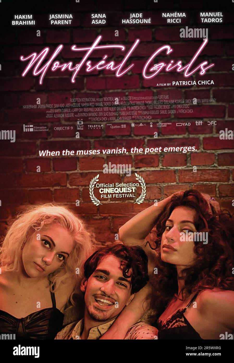 MONTREAL GIRLS, poster, from left: Jasmina Parent, Hakim Brahimi, Sana ...
