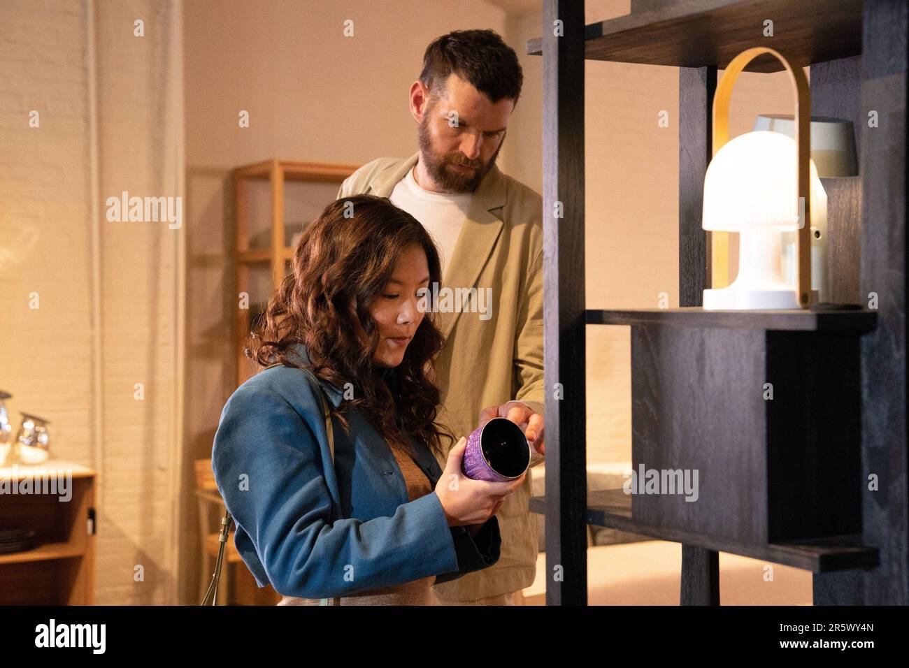 SHORTCOMINGS, from left: Ally Maki, Timothy Simons, 2023. ph: Jon Pack ...