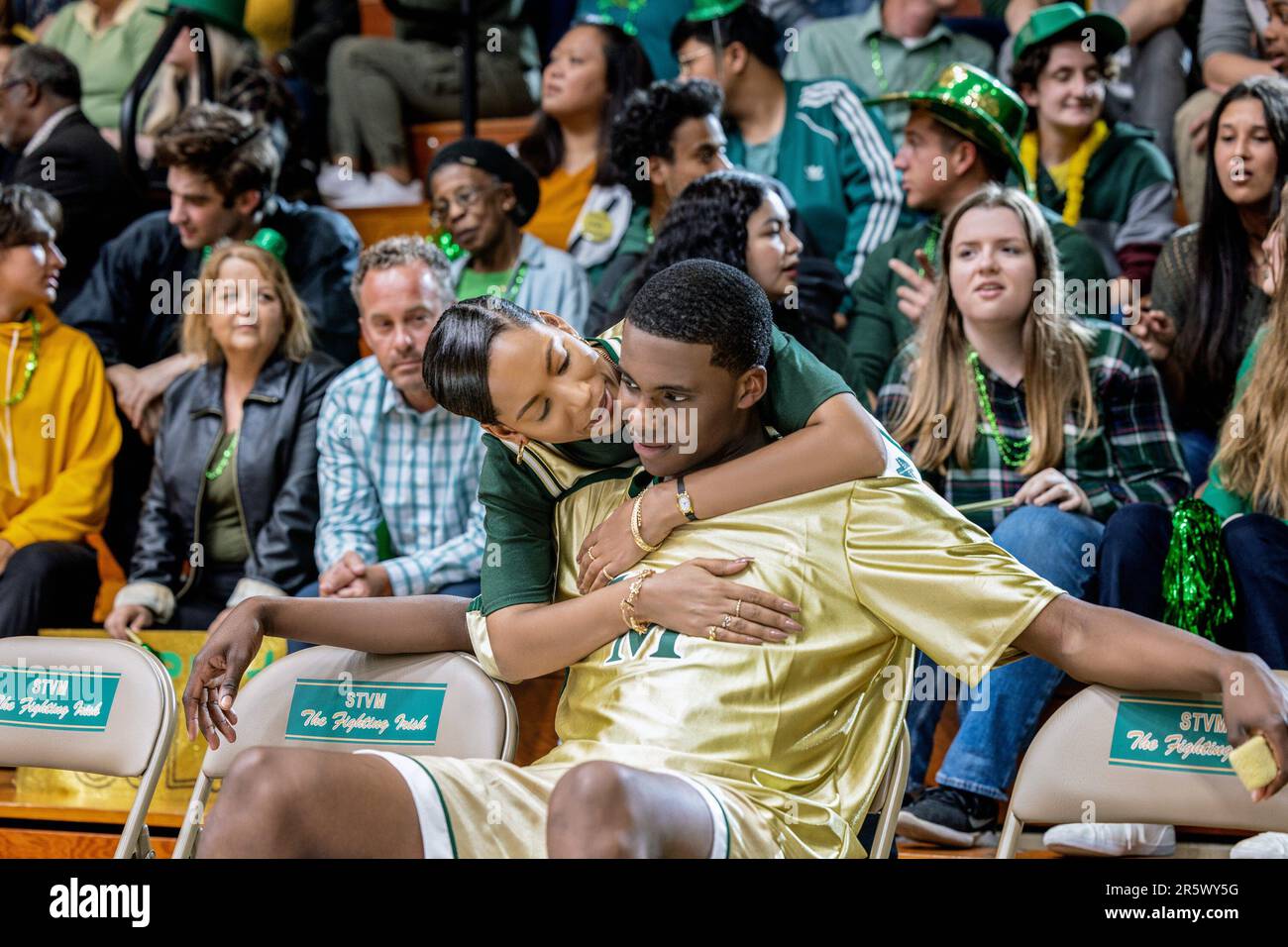 SHOOTING STARS, from left: Natalie Paul, Marquis Mookie Cook, as LeBron ...