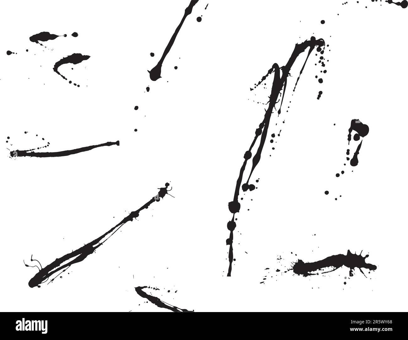 vector illustration of ink splats for use as design aides Stock Vector ...