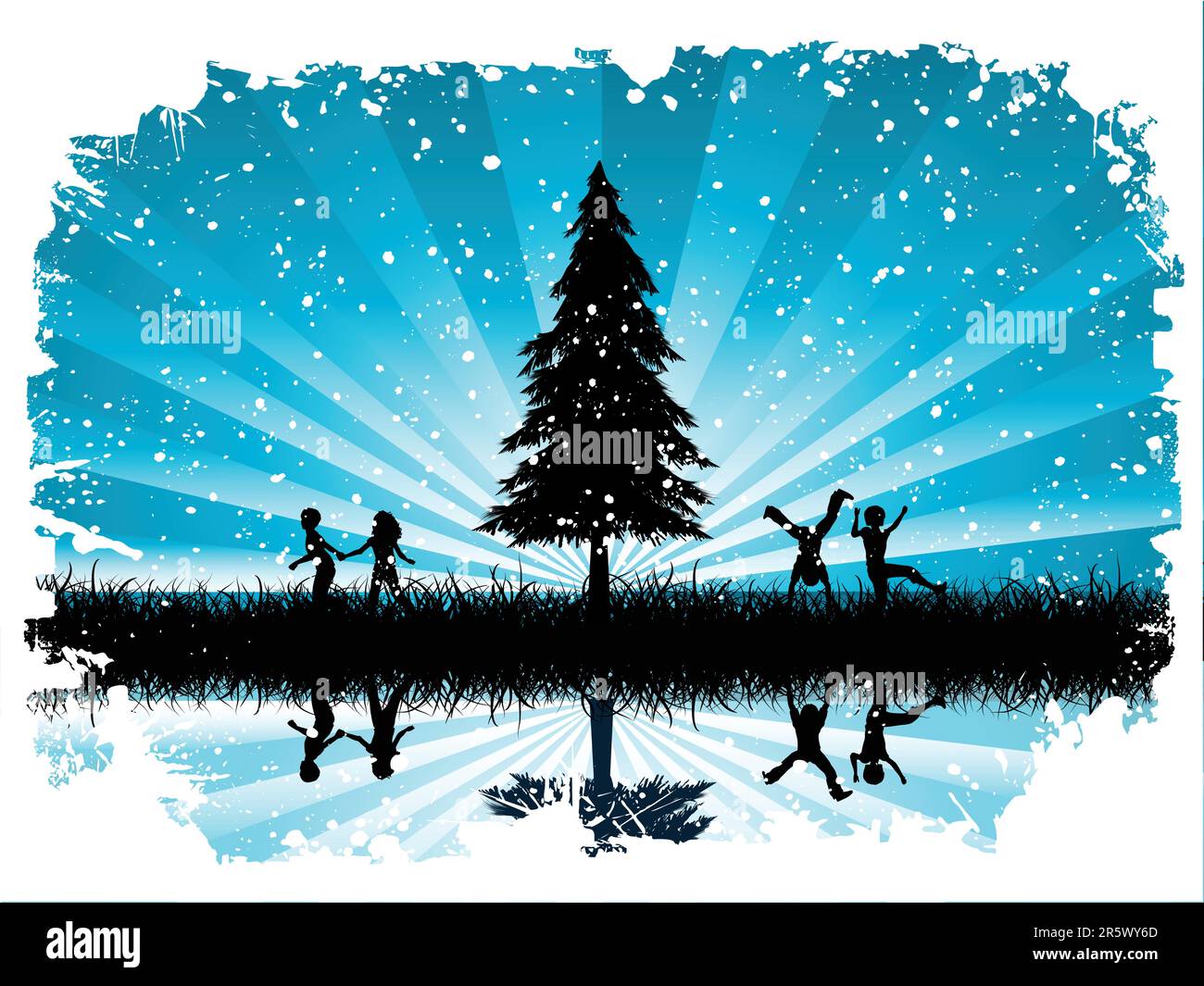 Reflection children Stock Vector Images - Alamy