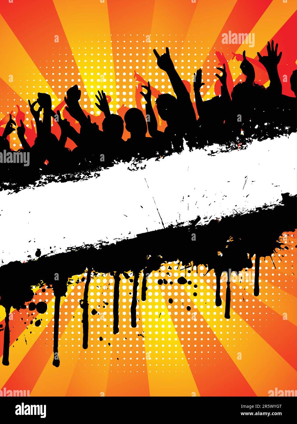 Silhouette crowd on grunge background hi-res stock photography and ...