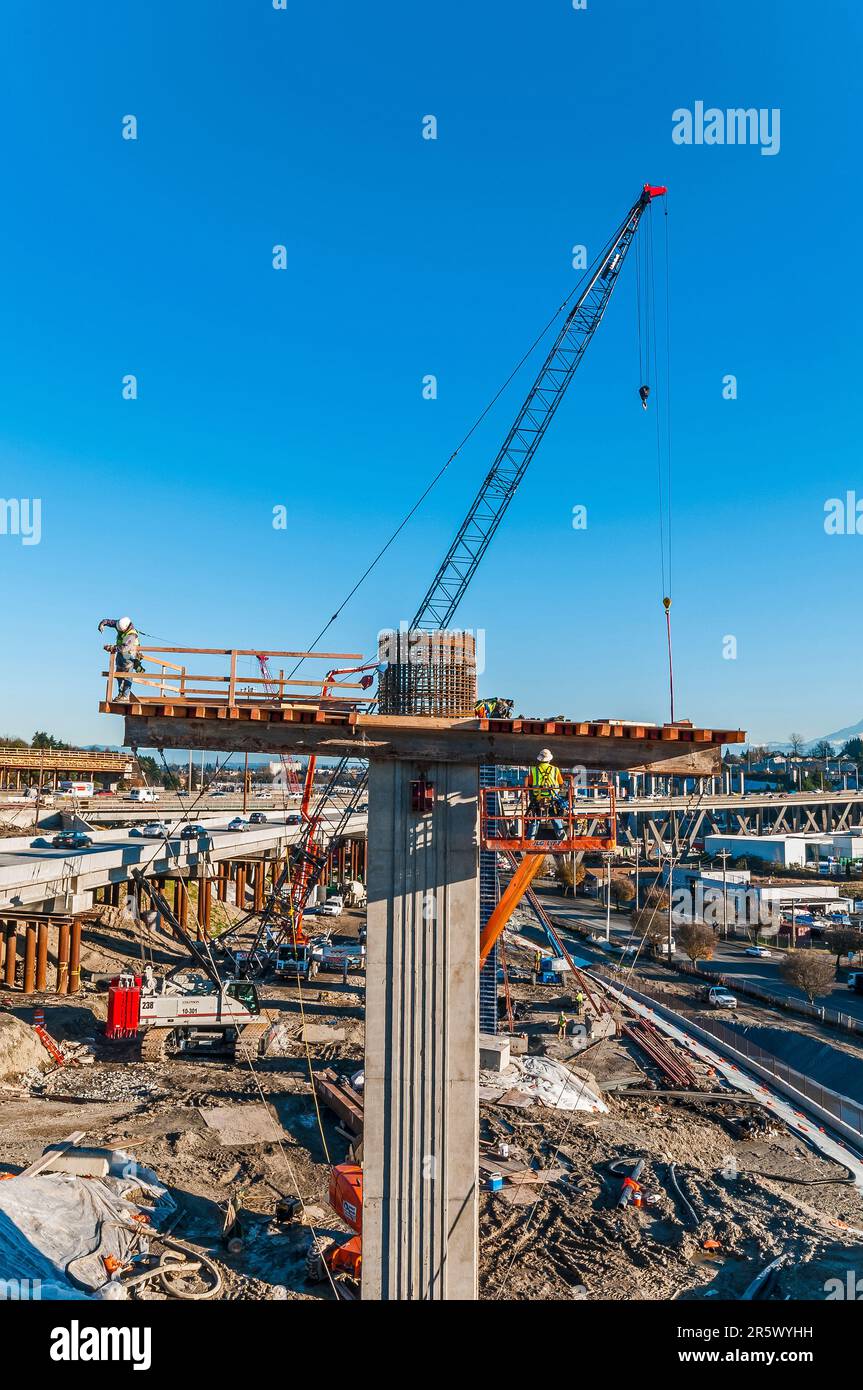 Construction worker builds platform hi-res stock photography and images ...