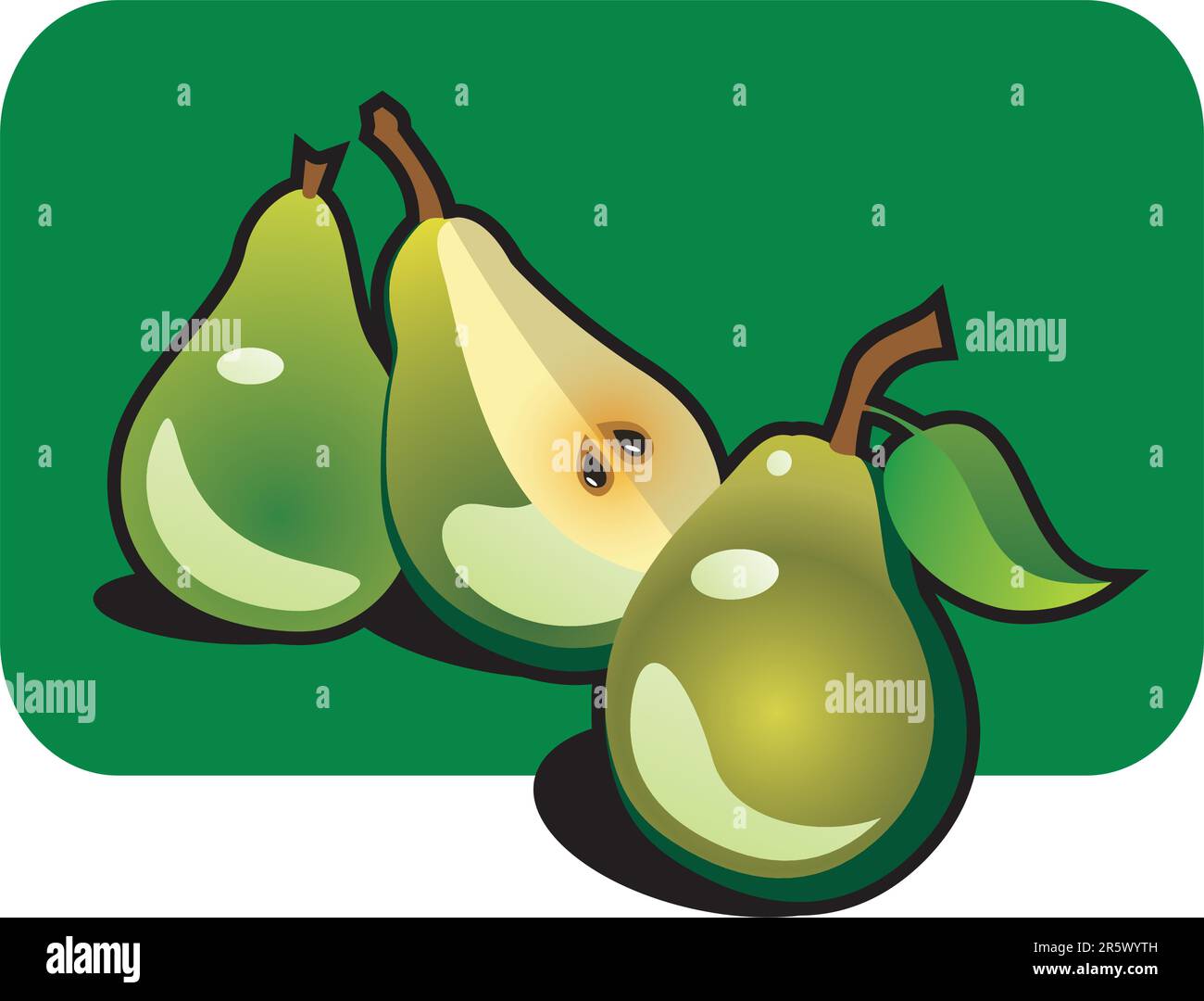 The large pear Stock Vector Images - Alamy