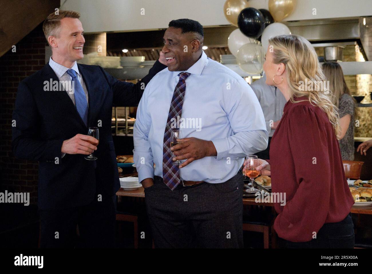 CARROT CAKE MURDER: A HANNAH SWENSEN MYSTERIES, from left: Gabriel Hogan, Danny Wattley, Alison ...