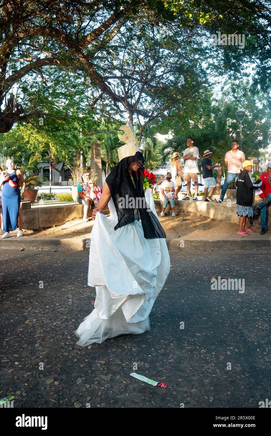 Barranquilla, Atlantico, Colombia - February 21 2023: Colombian Dressed ...