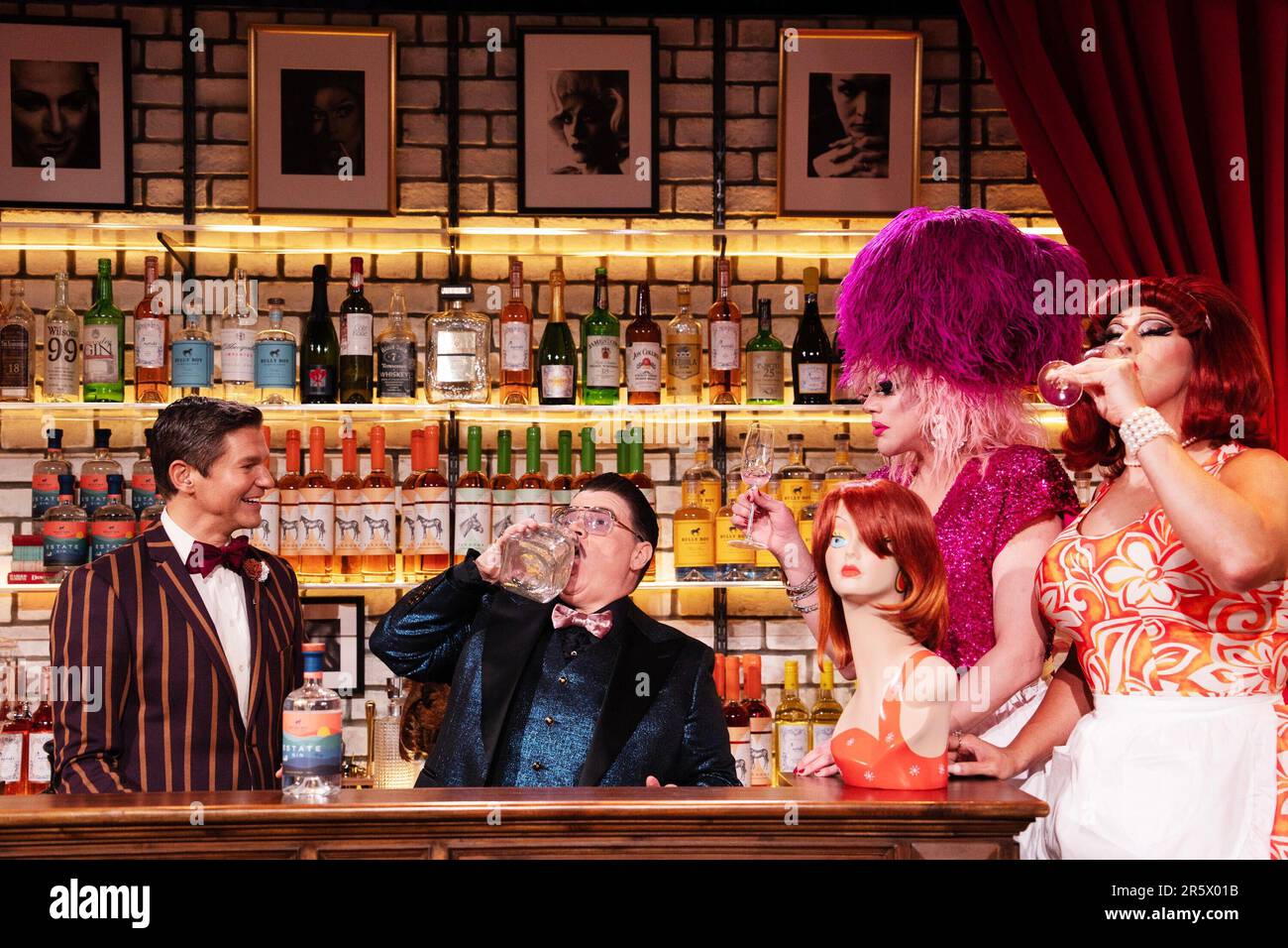 DRAG ME TO DINNER, from left: David Burtka, Murray Hill, Thorgy Thor ...
