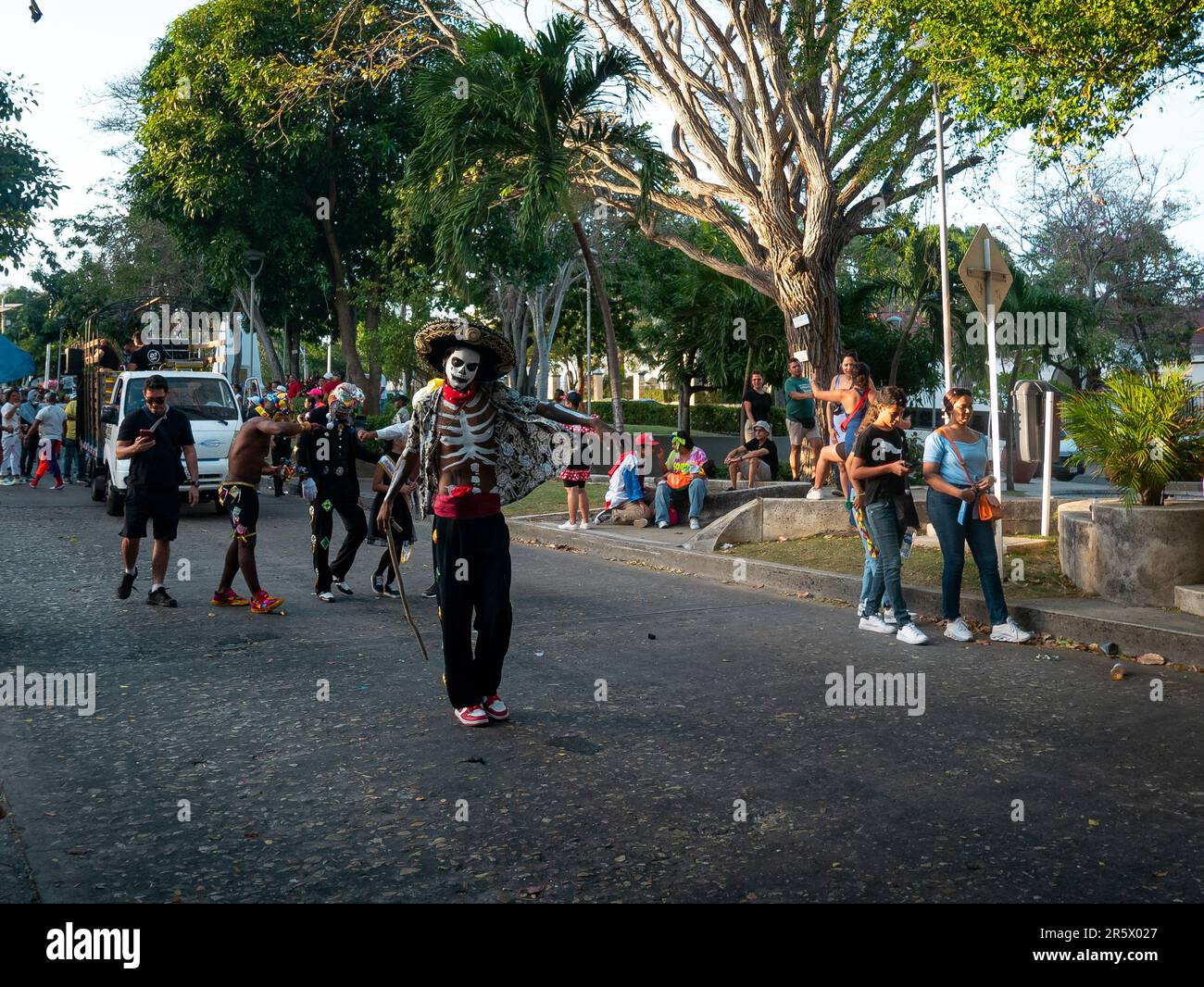 Barranquilla, Atlantico, Colombia - February 21 2023: Colombian Dressed ...