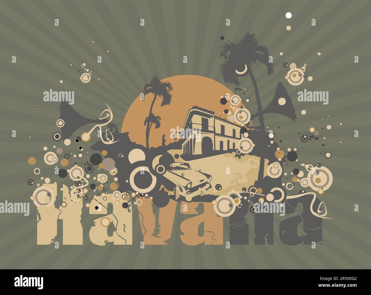 Cuba car havana building culture Stock Vector Images - Alamy