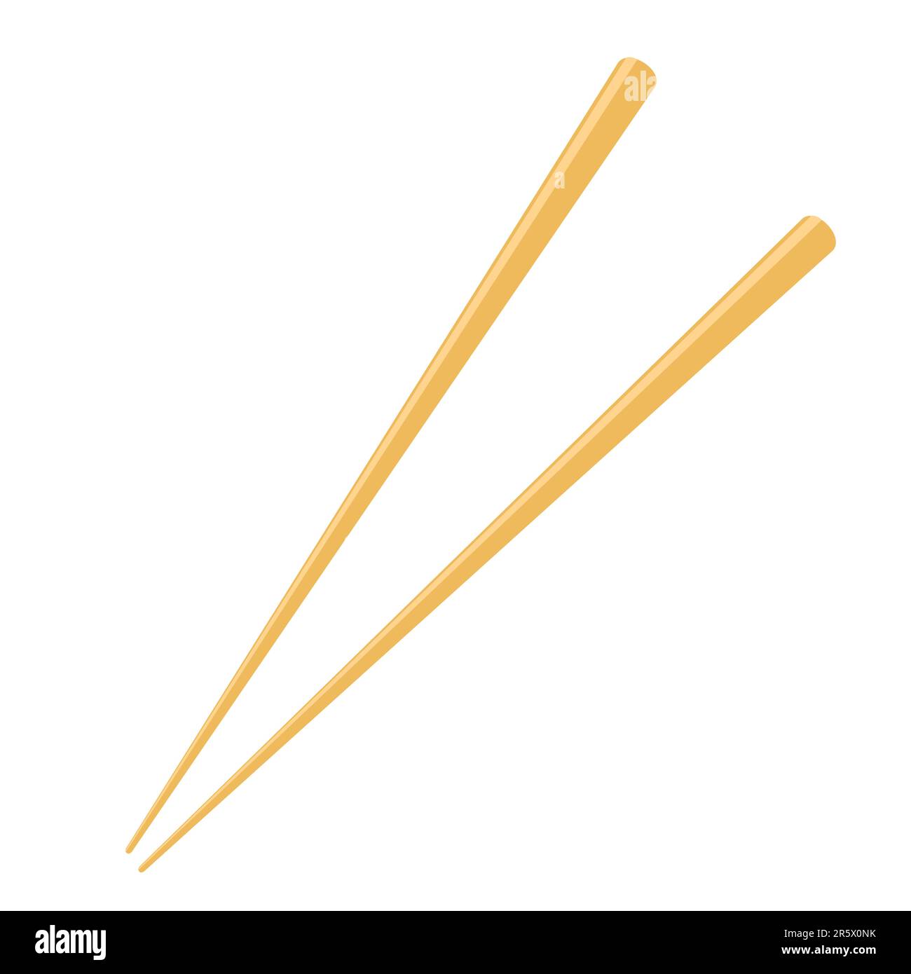 Food chopsticks simple hand drawn vector illustration, wooden ...