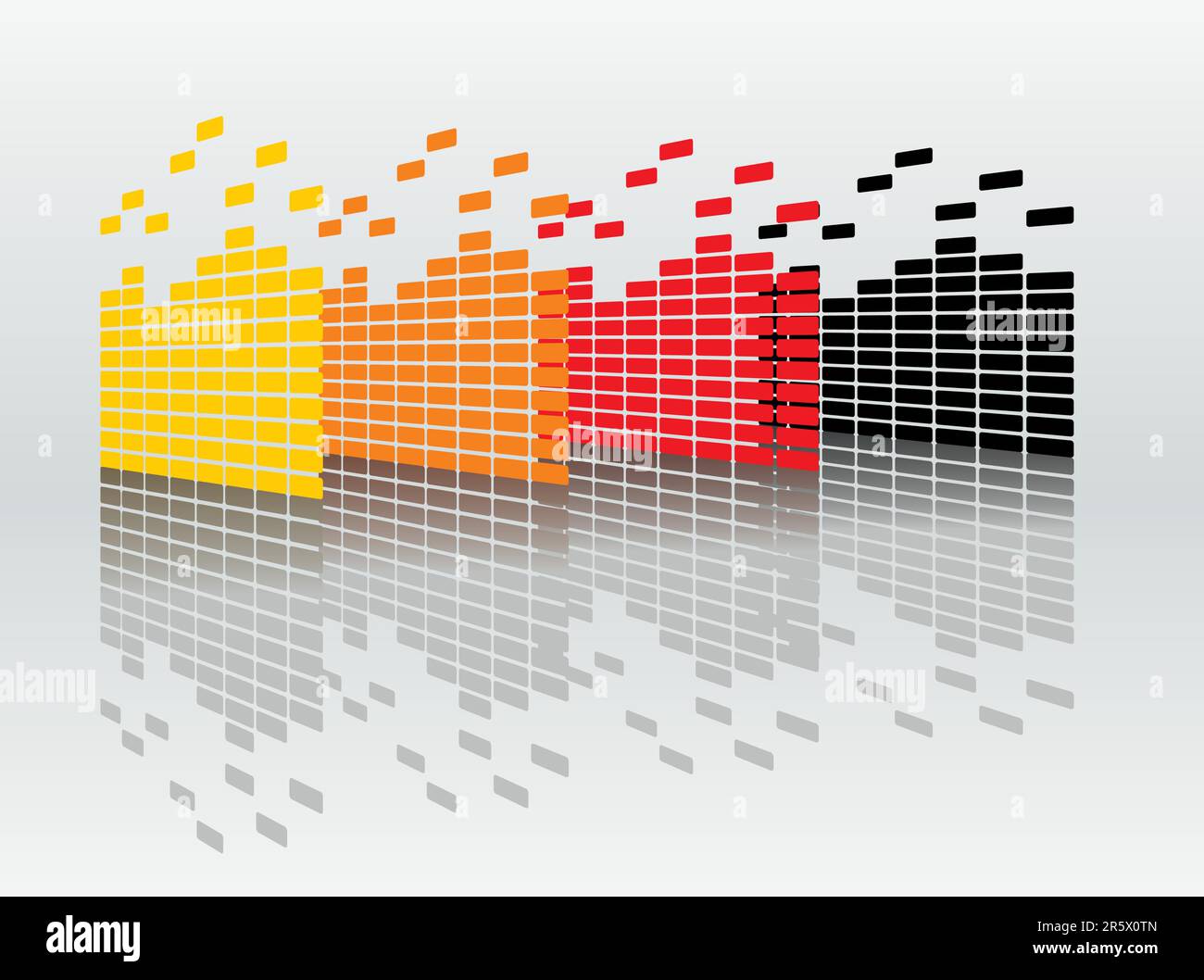 vector equalizer bars with reflection Stock Vector Image & Art - Alamy