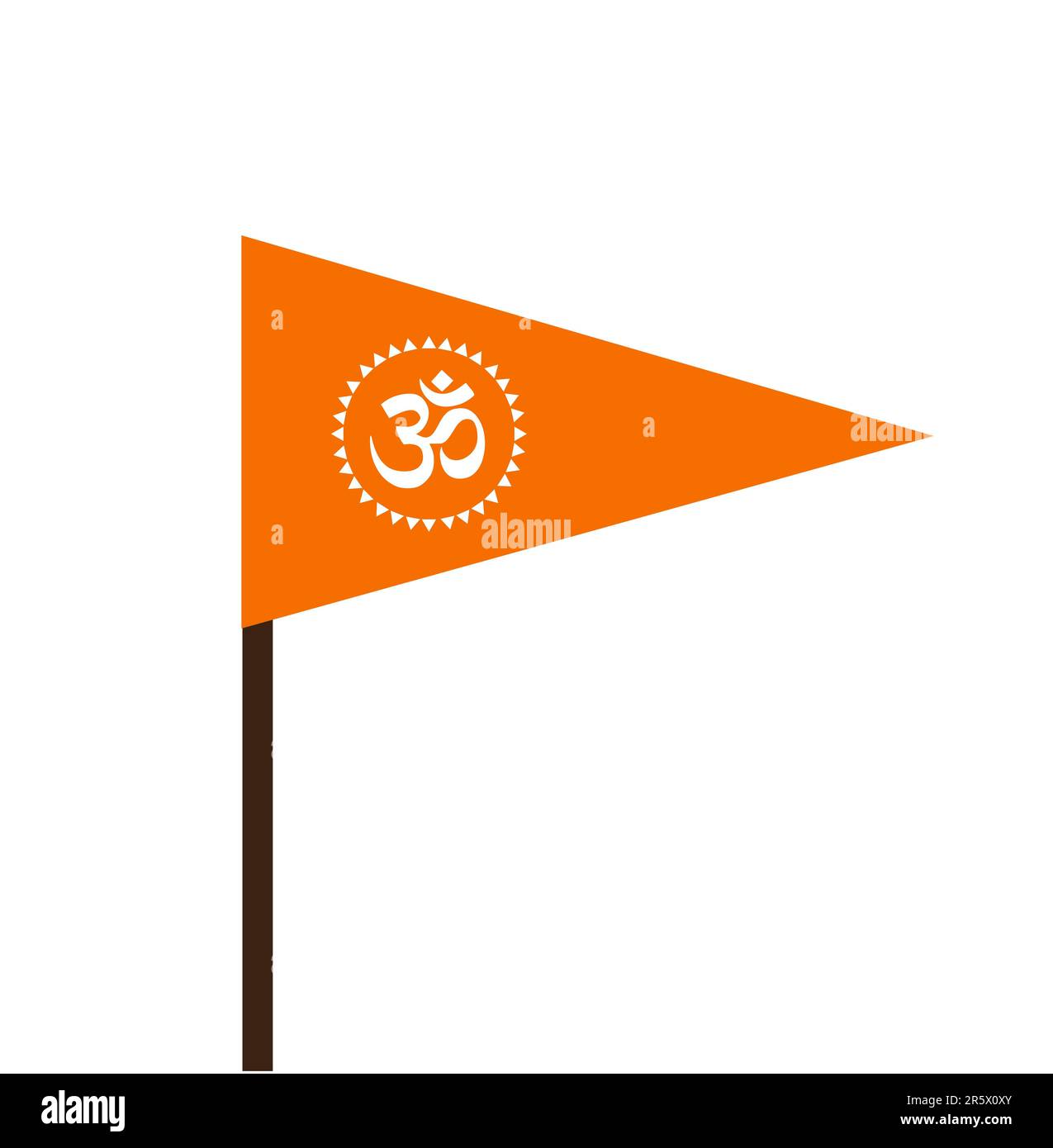 Waving orange om flag symbol hi-res stock photography and images - Alamy