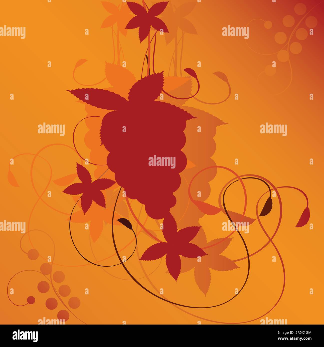 silhouette vine background with shadows and golden tones Stock Vector ...