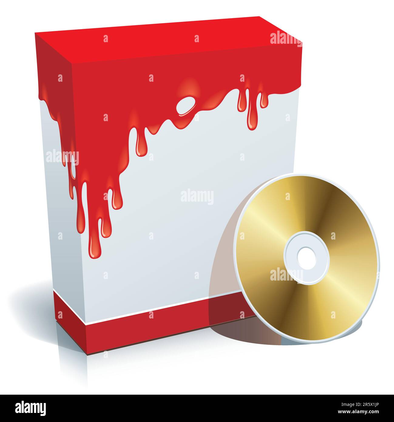 Blank 3d box with bloody background and CD Stock Vector Image & Art - Alamy