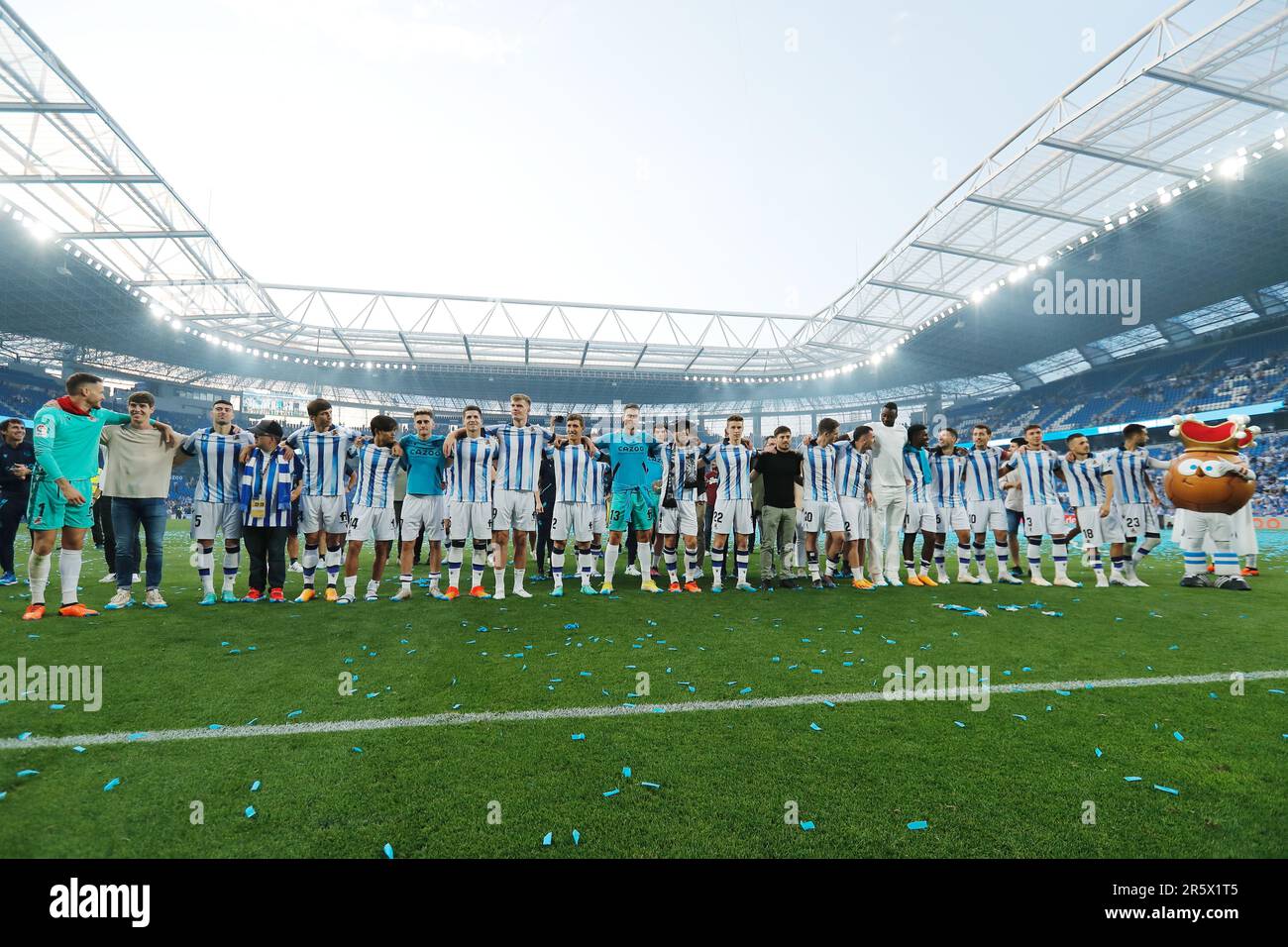 San Sebastian, Spain. 4th June, 2023. Real Sociedad team group ...
