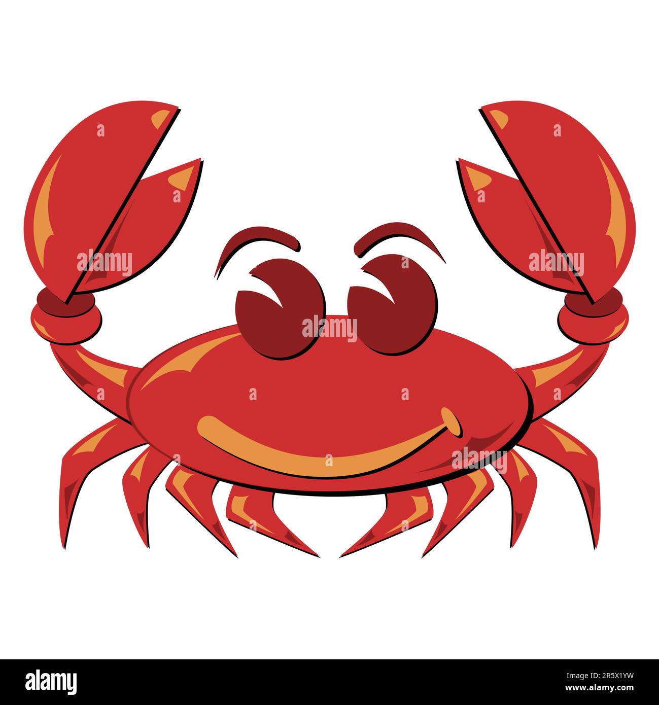 Seafood. Shellfish. Crab illustration isolated over white Stock Vector ...