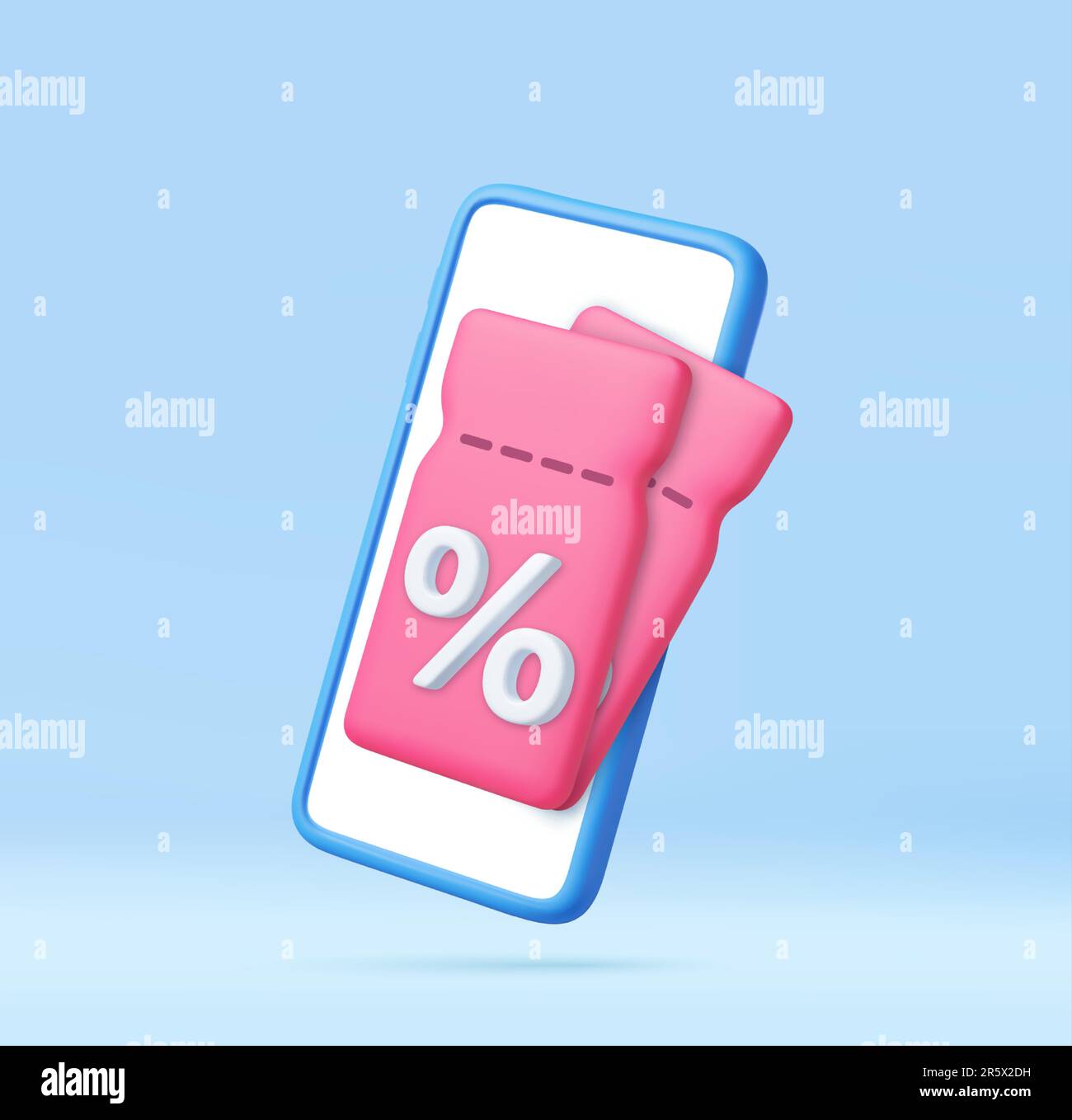 Coupon on phone Stock Vector Images - Alamy