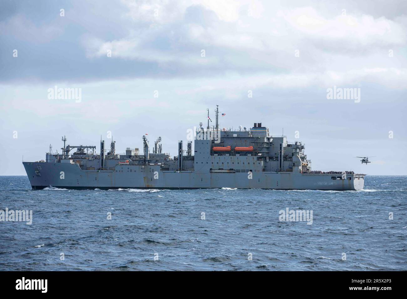 230601-N-LK647-1012 NORWEGIAN SEA (June 1, 2023) A view from the Ticonderoga-class guided ...