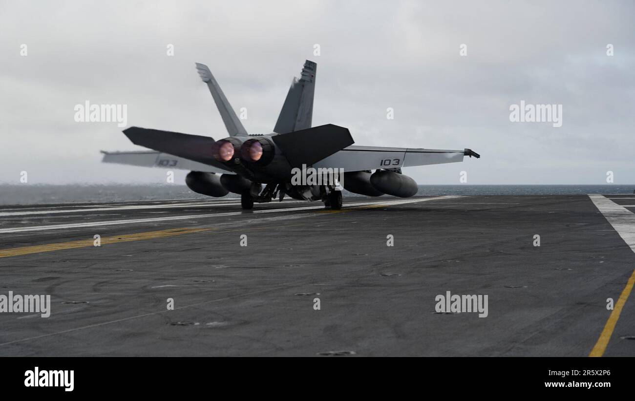 An F/A-18E Super Hornet, attached to the "Ragin' Bulls" of Strike ...