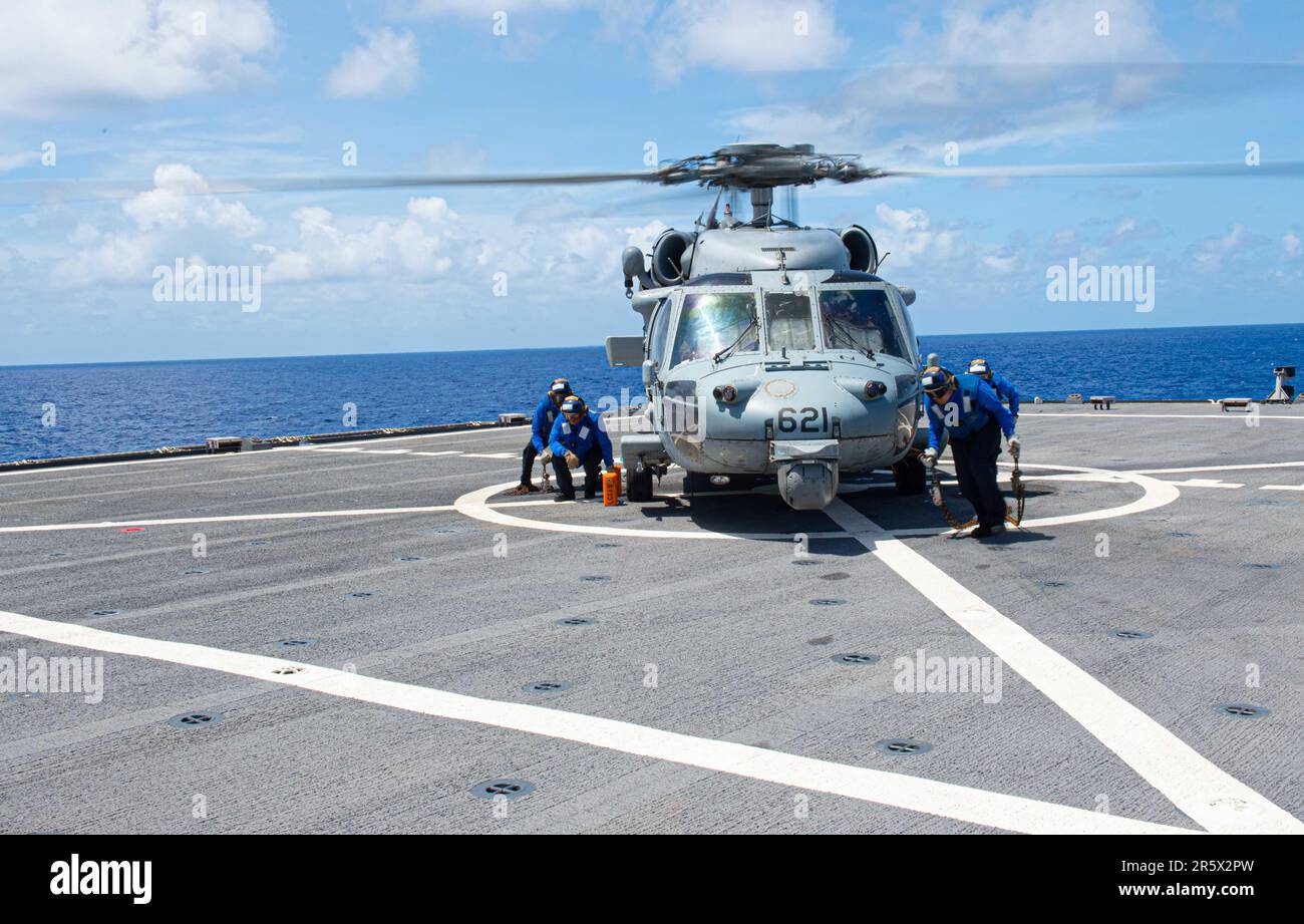 PHILIPINE SEA (May 4, 2023) – Sailors aboard U.S. 7th Fleet flagship ...