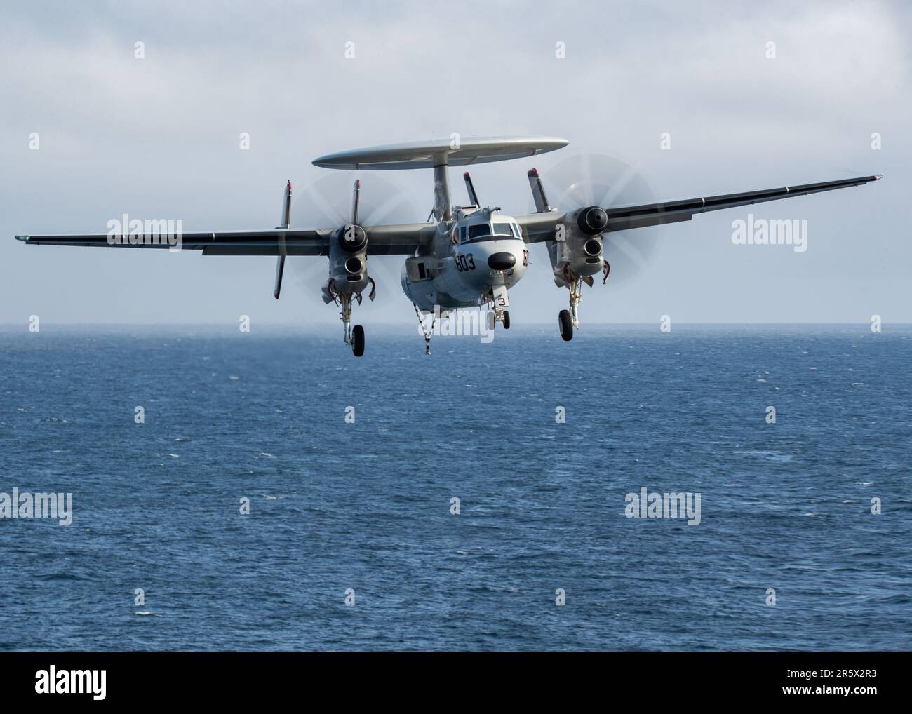 An E2-D Hawkeye, attached to the "Bear Aces" of Airborne Command and ...