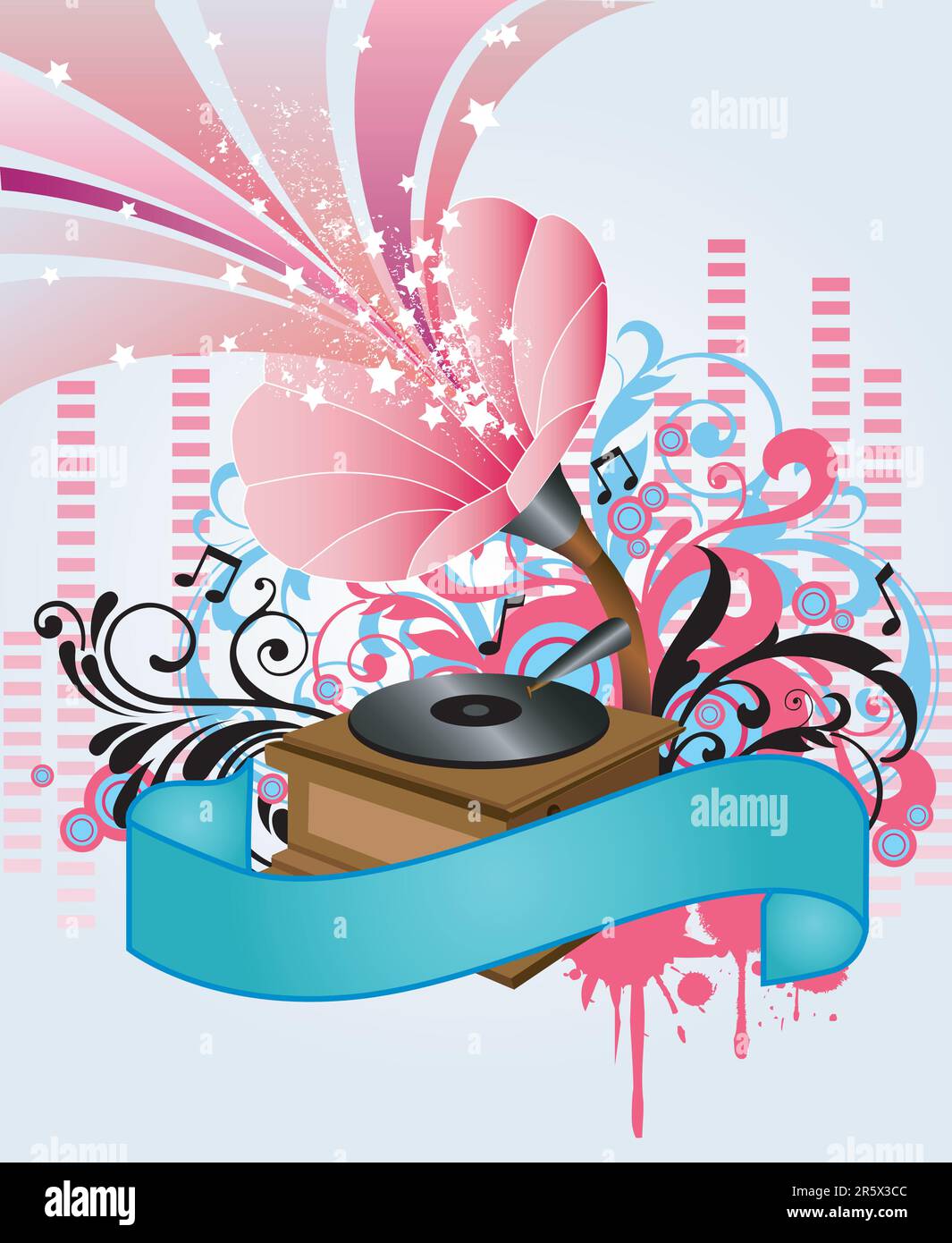 illustration drawing of musical background Stock Vector Image & Art - Alamy