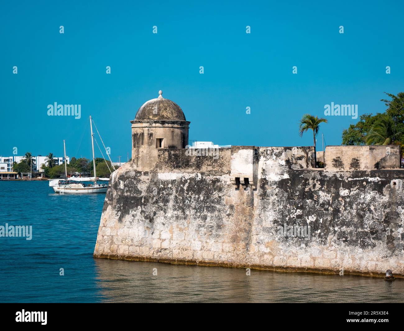 View of the Stone Fort with Very Small Windows Built Over Water in ...