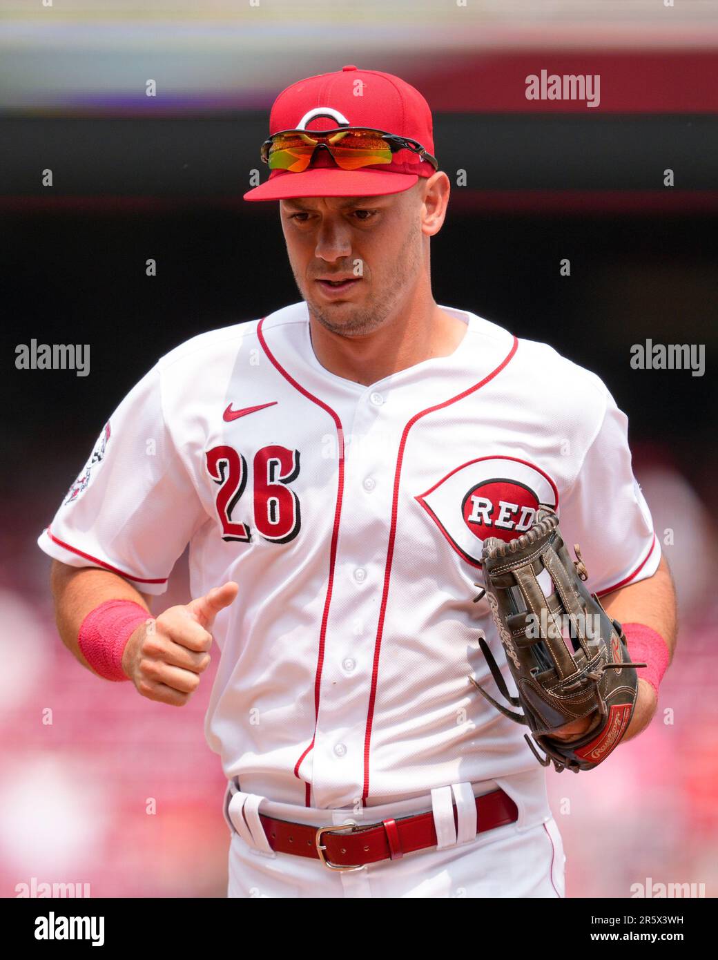 Cincinnati Reds' TJ Hopkins (26) plays during a baseball game against ...