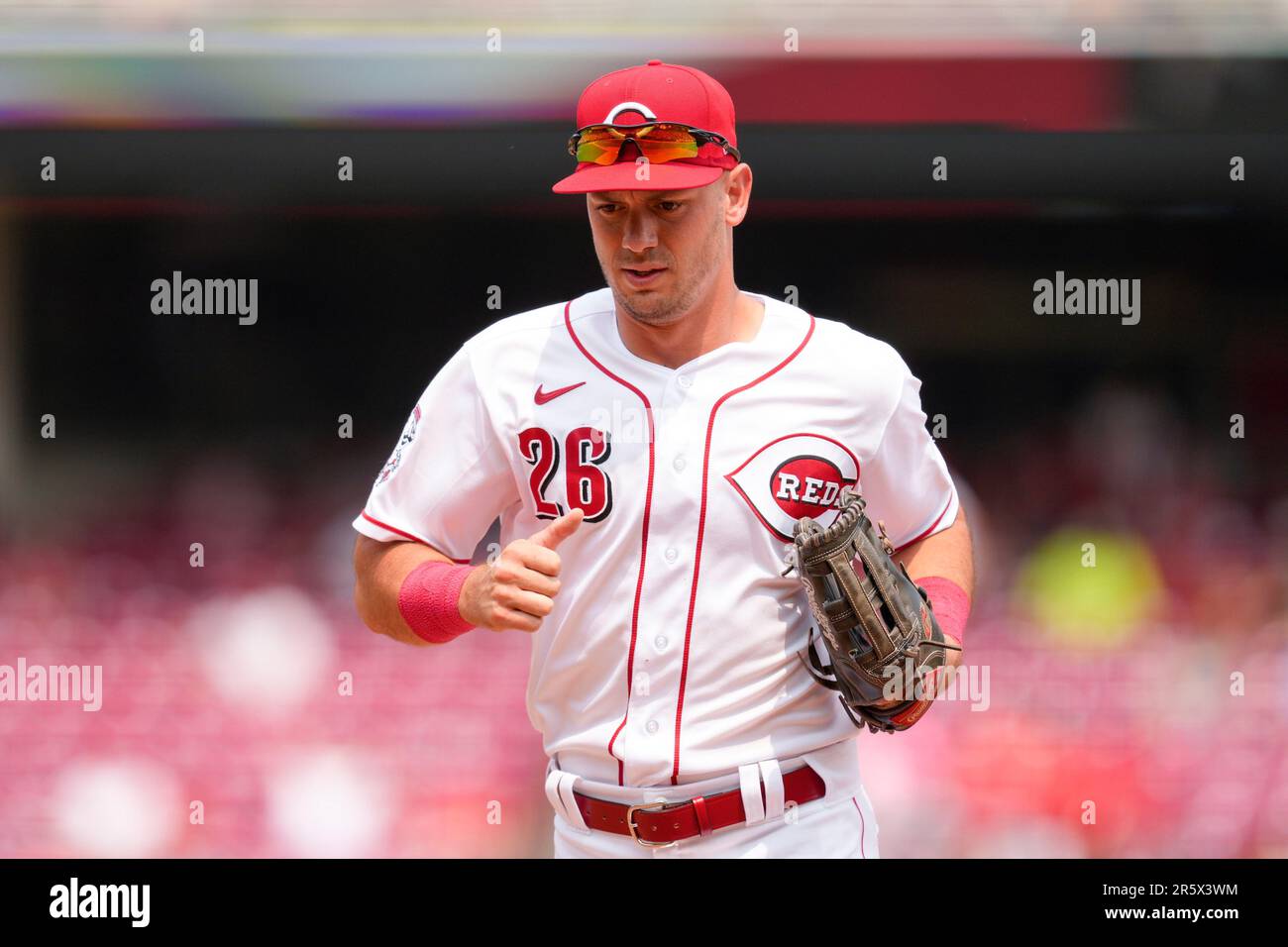 Cincinnati Reds' TJ Hopkins (26) plays during a baseball game against ...