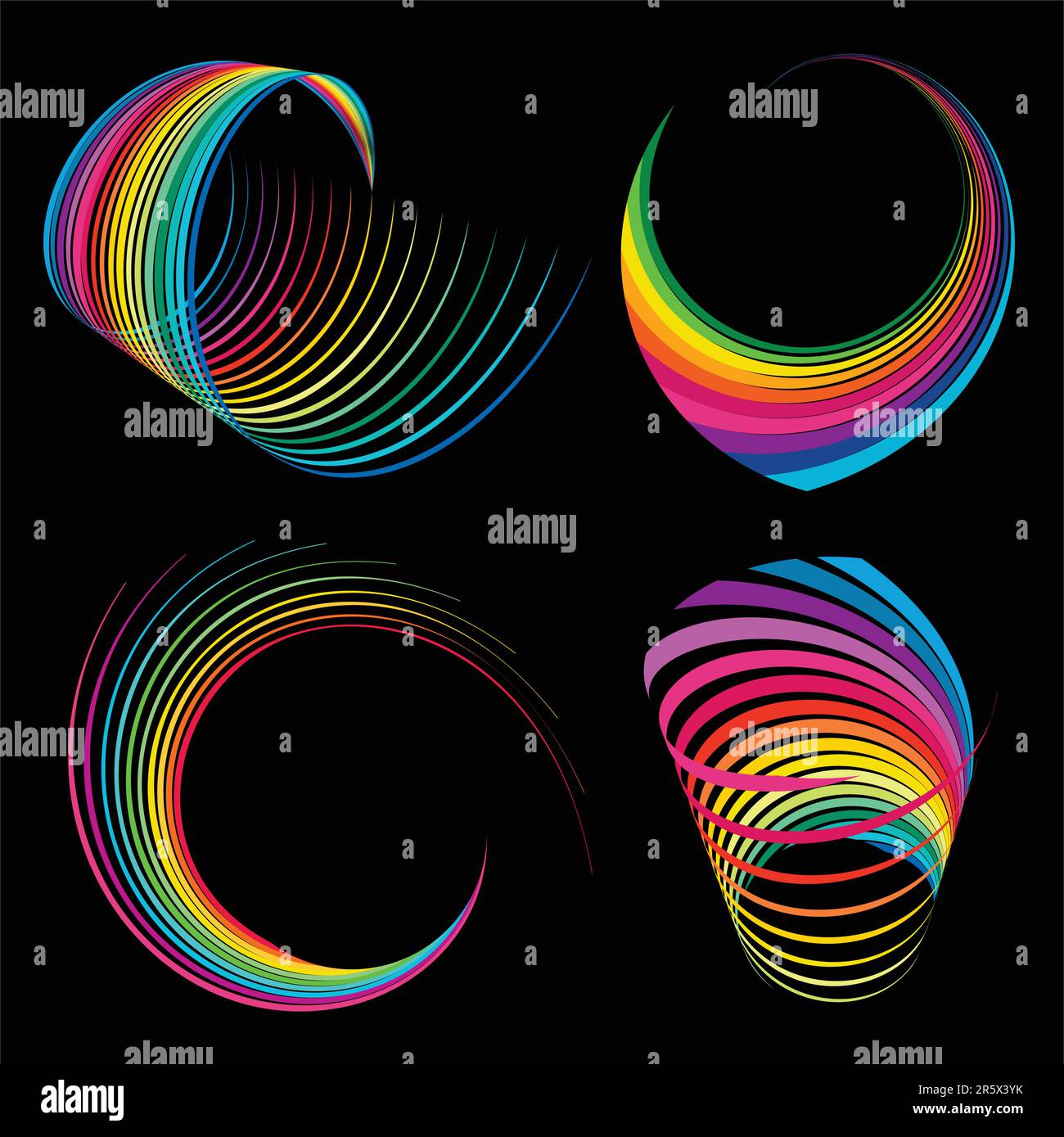 Rainbow color logo Stock Vector Images - Alamy