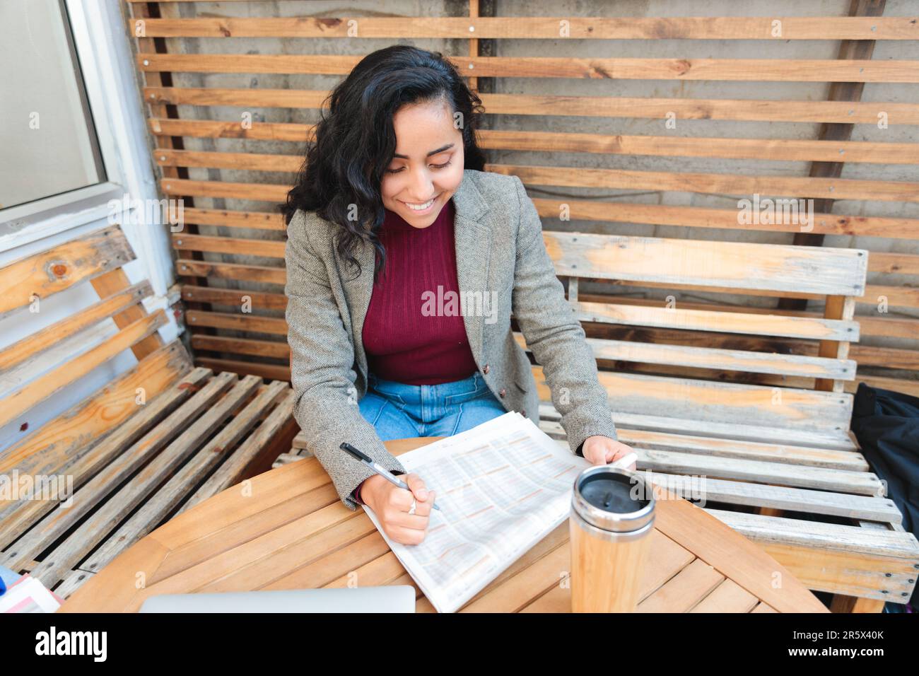 Job Hunting in Style: Young Latina Woman Searching for Employment ...