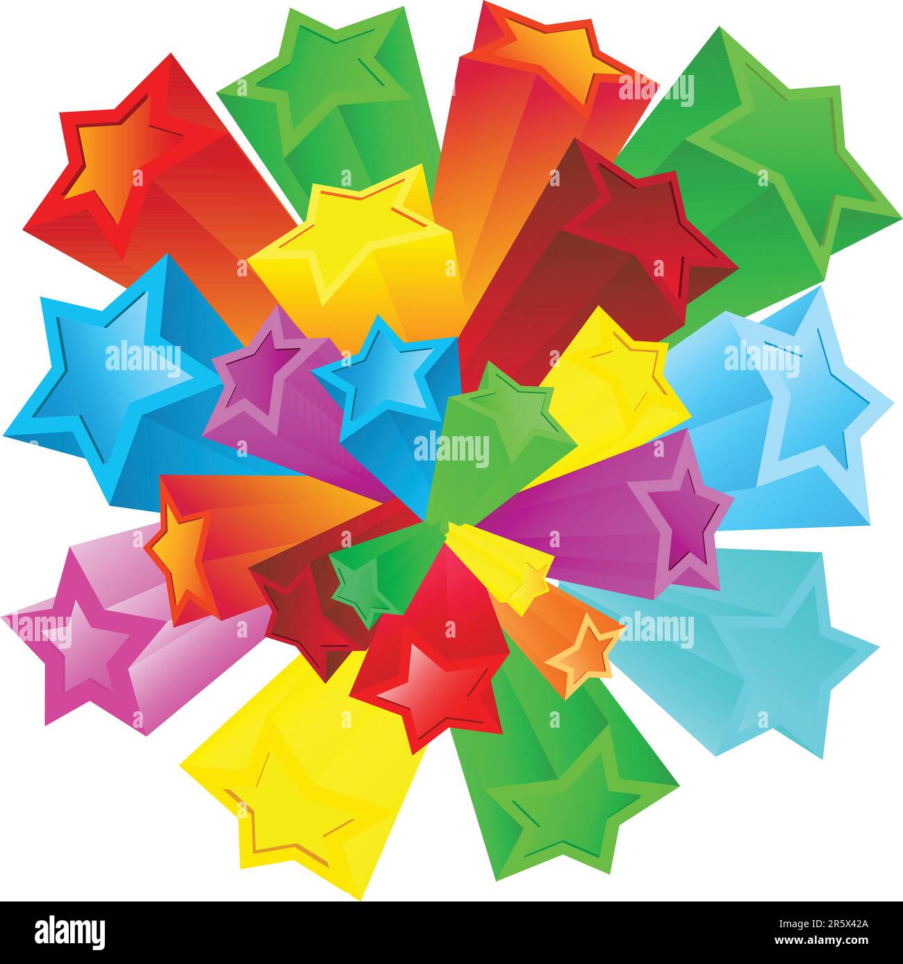 Vector retro star burst Cut Out Stock Images & Pictures - Alamy