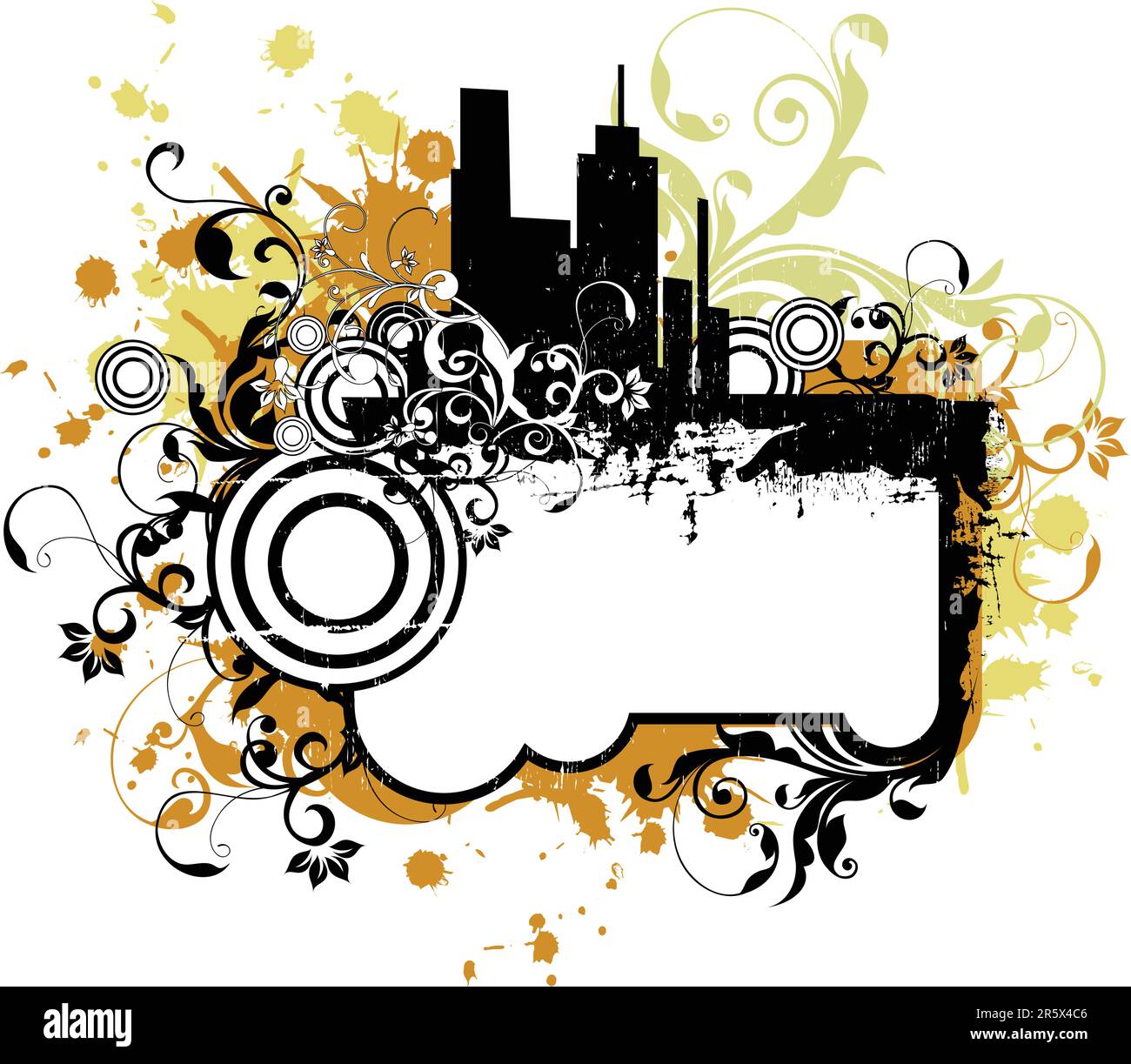 illustration drawing of floral background Stock Vector Image & Art - Alamy