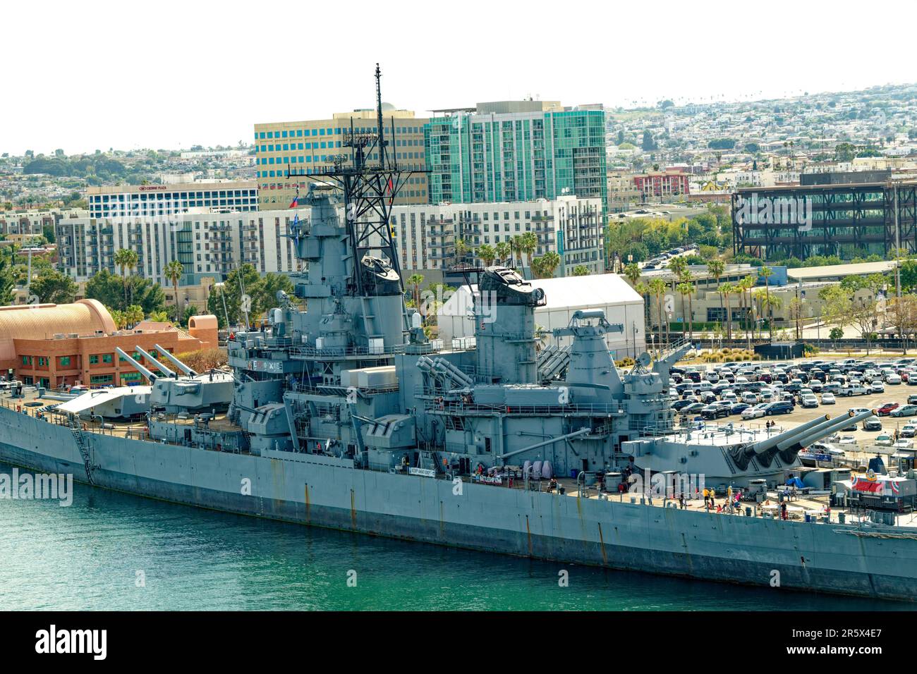 LOS ANGELES - April 22, 2023: The USS Iowa is a retired battleship ...