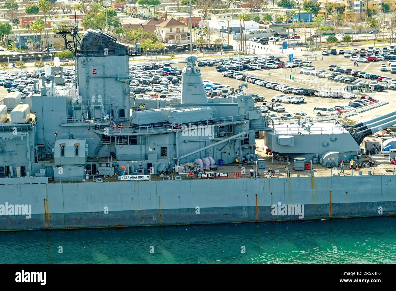 LOS ANGELES - April 22, 2023: The USS Iowa is a retired battleship ...