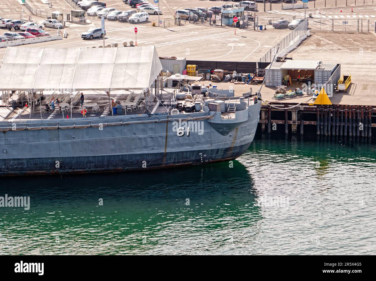 LOS ANGELES - April 22, 2023: The USS Iowa is a retired battleship ...