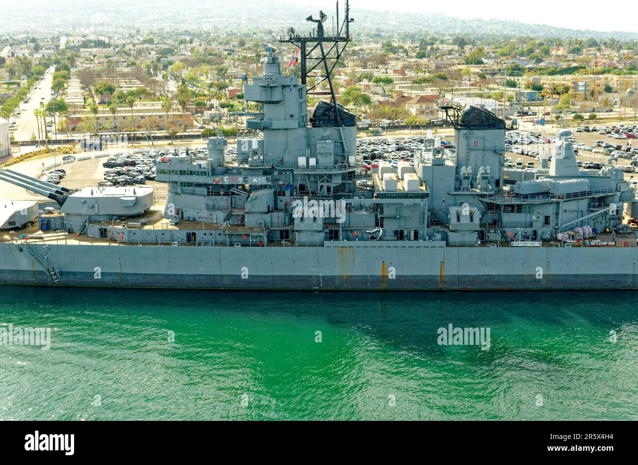 LOS ANGELES - April 22, 2023: The USS Iowa is a retired battleship ...